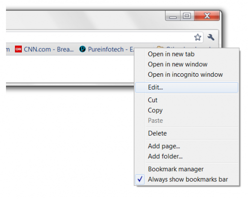 How to optimize Google Chrome bookmarks bar space